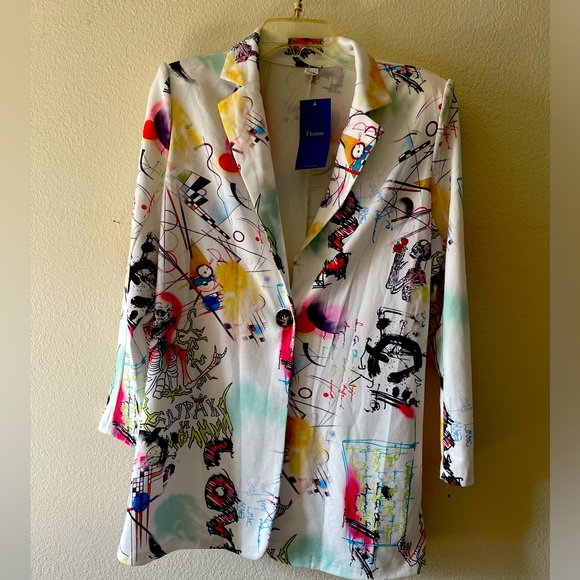 Floerns | Jackets & Coats | Nwt Funky Cool 8s Style Jacket | Poshmark